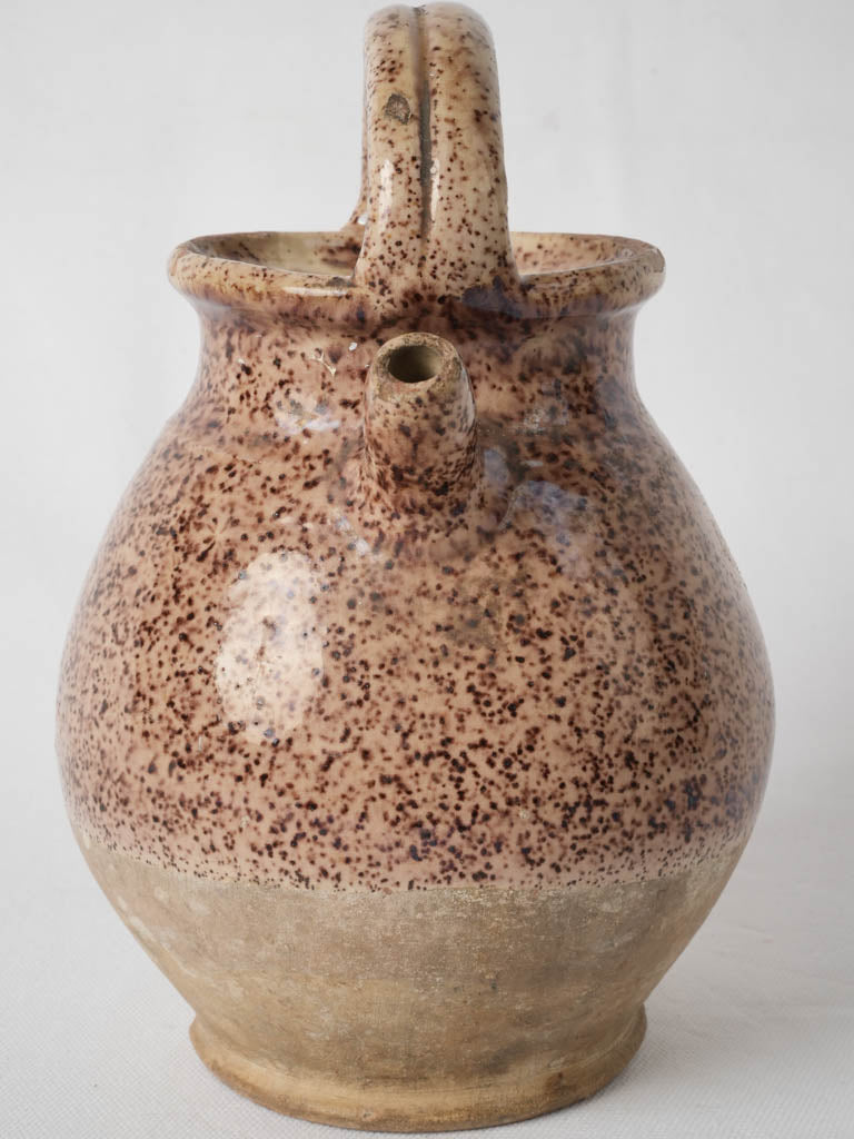 Antique Provençal cruche pitcher w/ speckled half glaze 9½" – Chez Pluie