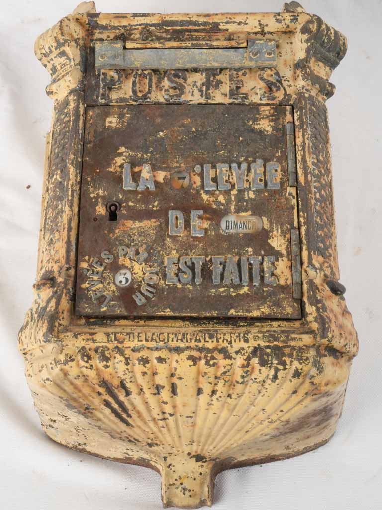 Early 20th-Century French Post Box w/ Light Yellow Patina 'Mougeotte ...