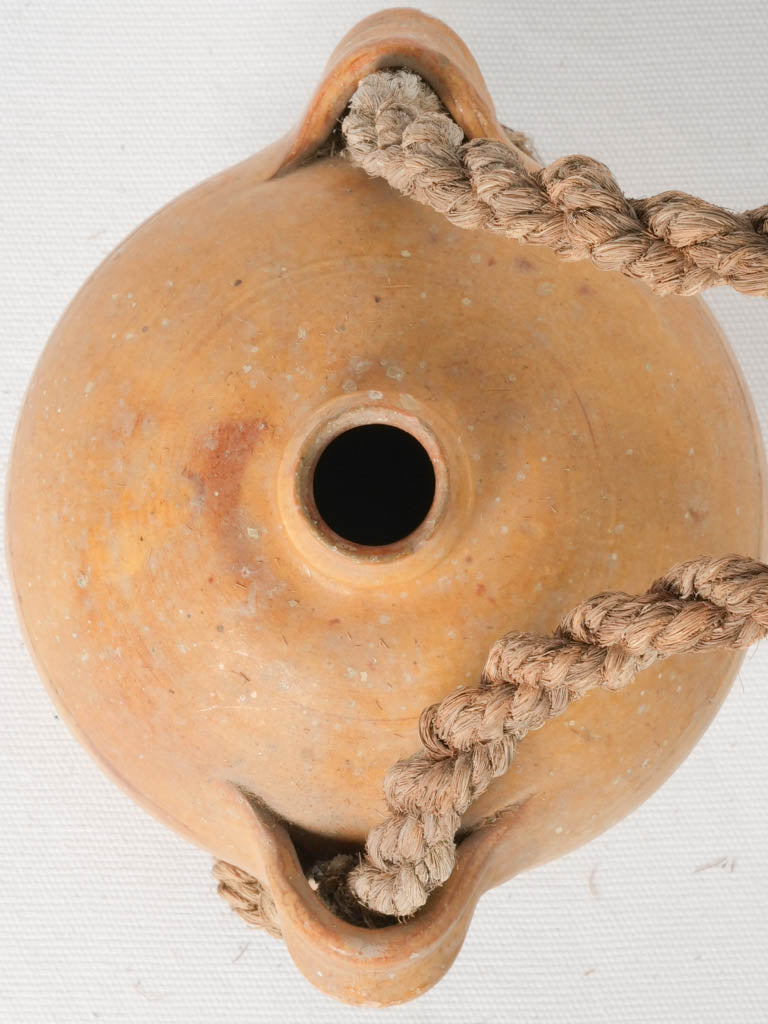 Petit 1950s 'conscience' water jug - yellow w/ rope – Chez Pluie