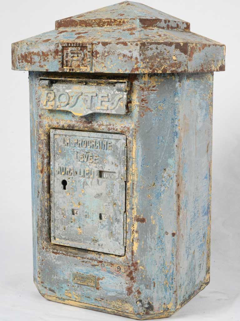 Early 20th-Century French Post Box w/ Blue Patina – Chez Pluie