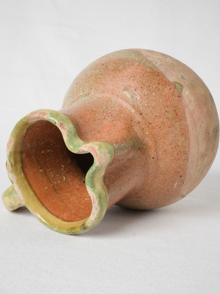 Antique French pitcher from Var - brown & green glaze 9" – Chez Pluie