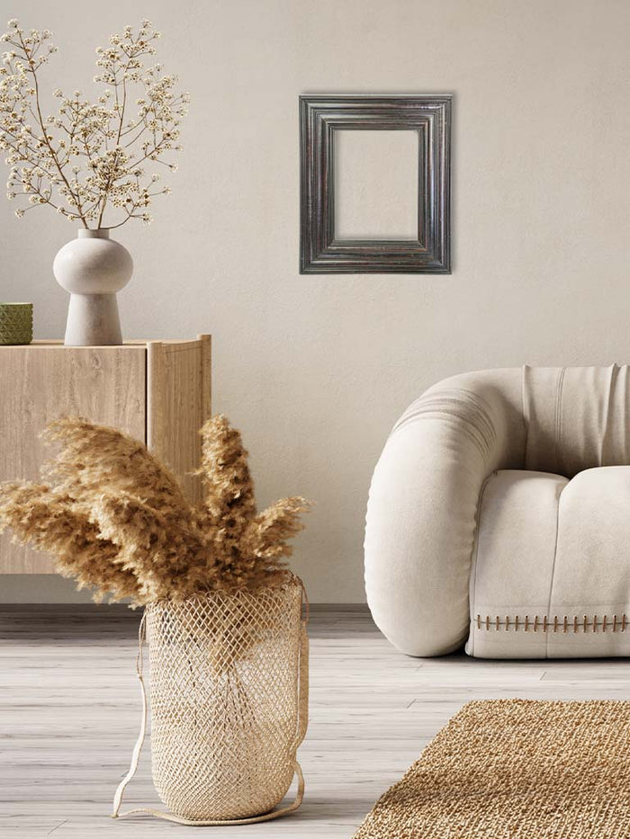 Antique Dutch Oak Reverse Profile Frame - 17" x 13¾"