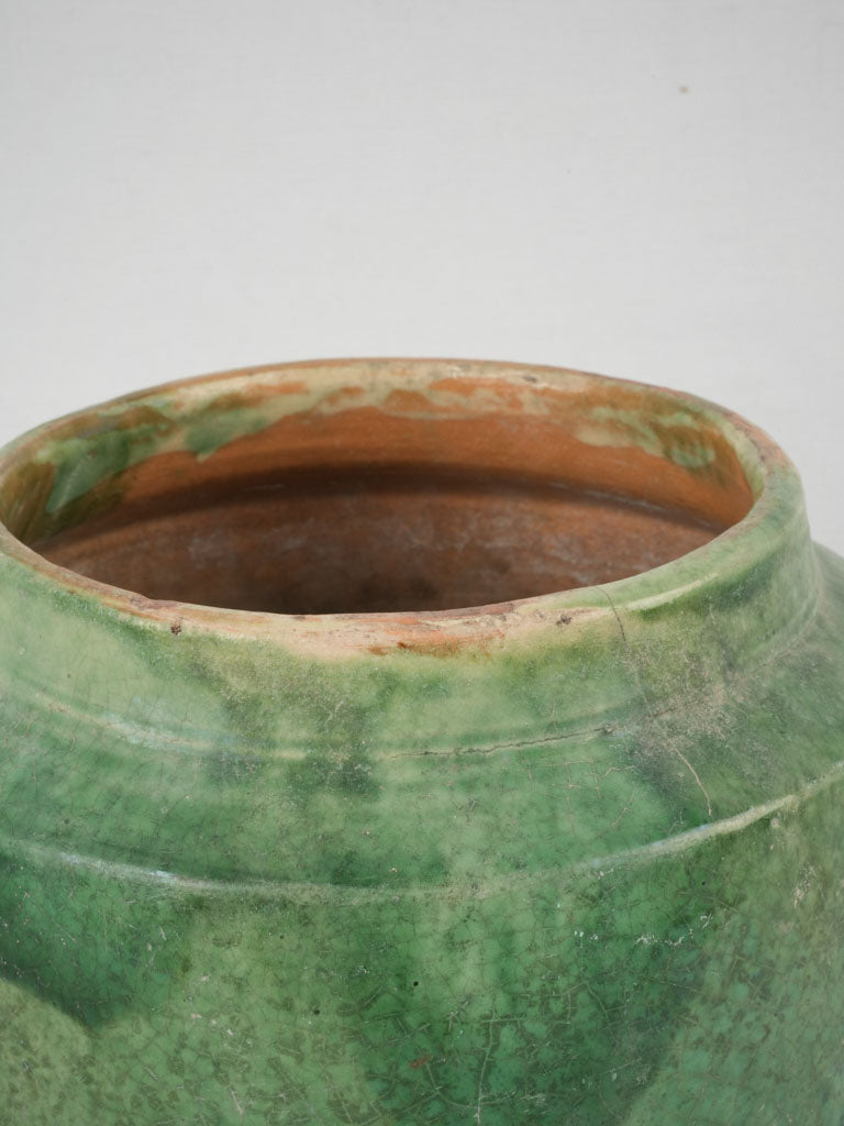 Antique French terracotta cornichon pickle pot - green 12¼" – Chez Pluie