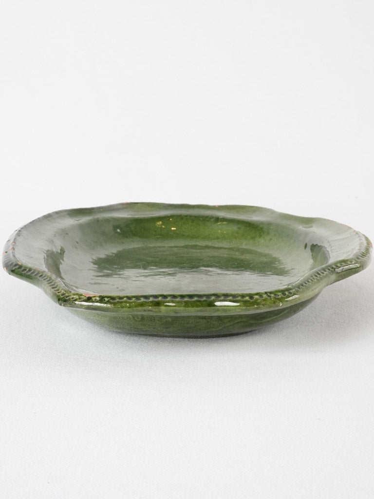 RESERVED CS Pretty 19th century green platter 15" – Chez Pluie