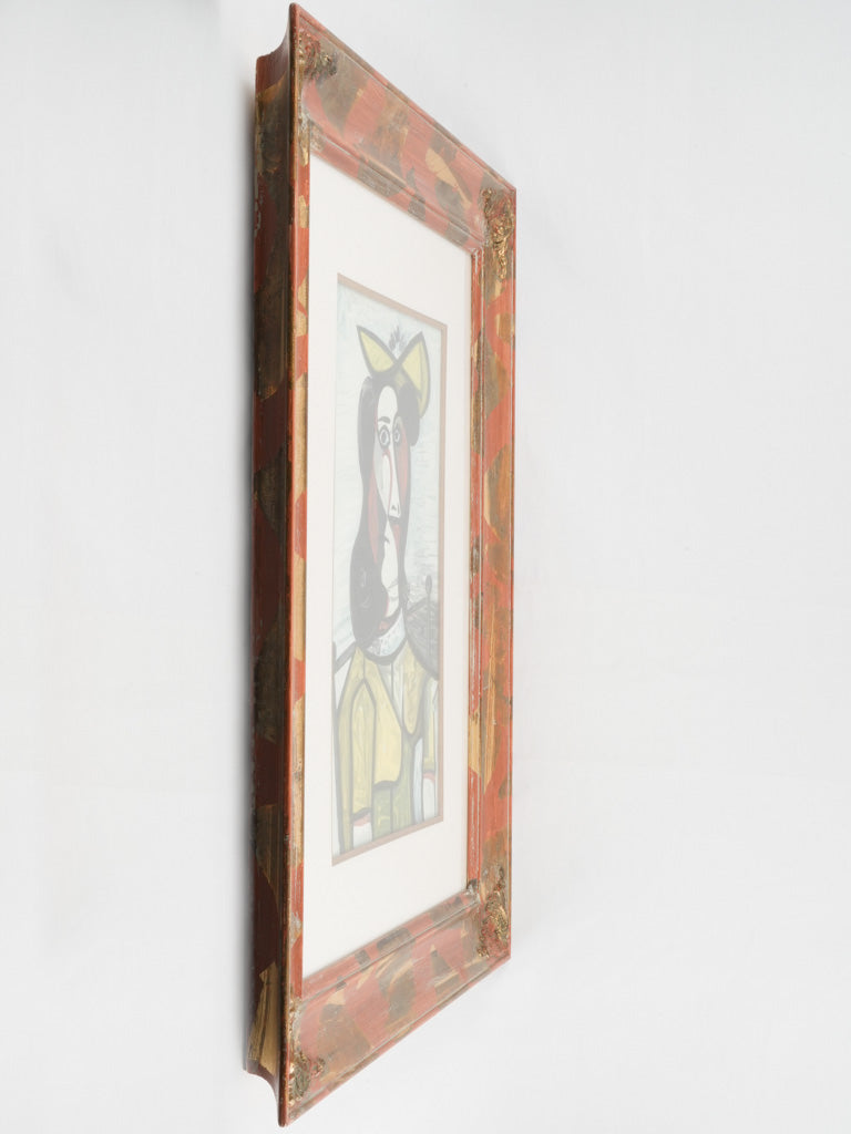 1982 Marina Picasso collection lithograph - Portrait of a lady in a ha ...