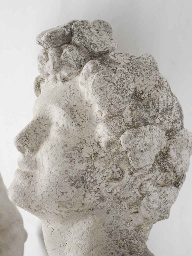 2 large French figurative garden statues - Apollo & Bacchus - concrete ...