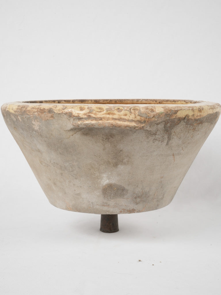 Antique French terracotta hand basin w/ yellow glaze 8" – Chez Pluie