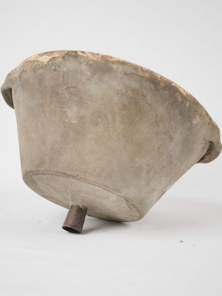 Antique French terracotta hand basin w/ yellow glaze 8" – Chez Pluie