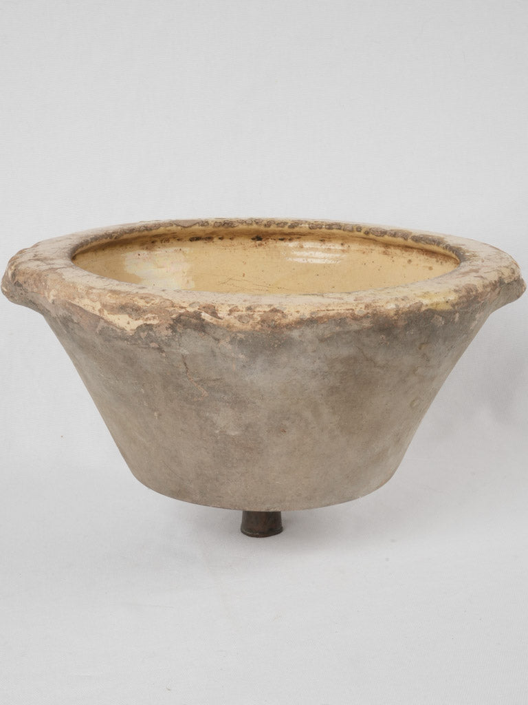 Antique French terracotta hand basin w/ yellow glaze 8" – Chez Pluie