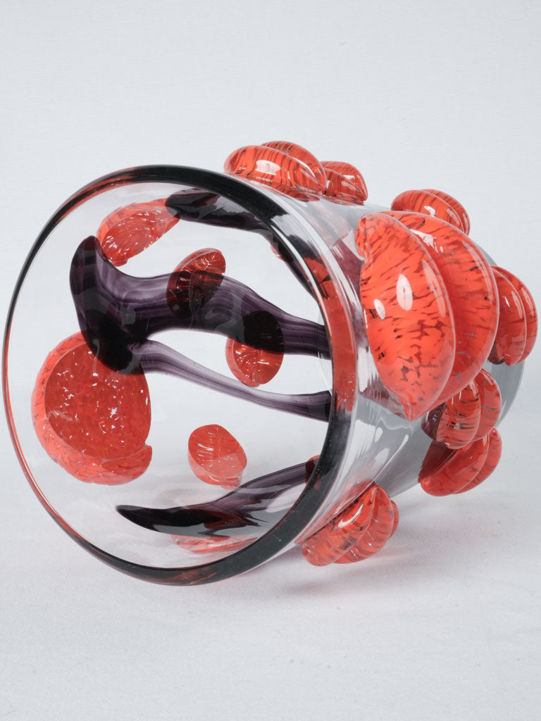 Kiss Me Everywhere Ice Bucket W Red Blown Glass Lips By Léa Novaro