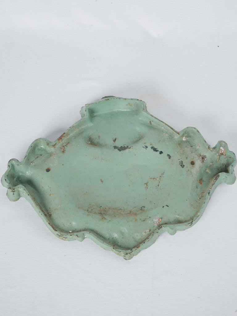 Painted green cast iron house plaque 13¾" x 18½" – Chez Pluie