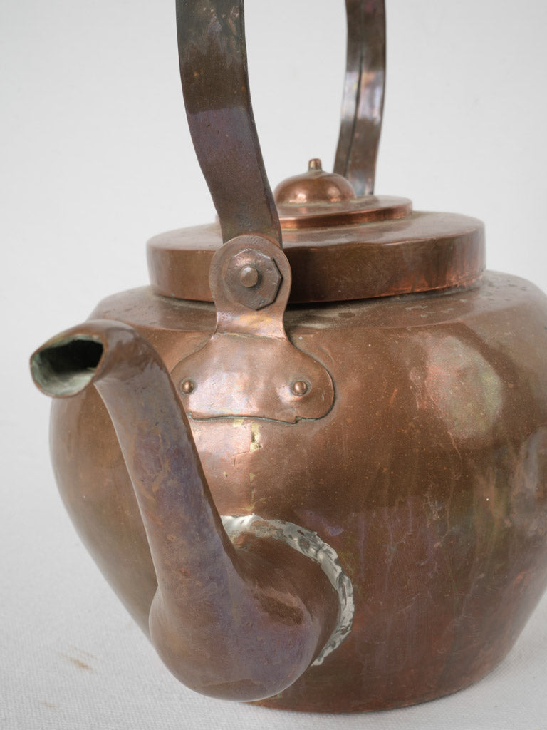 Round 19th-century French copper kettle – Chez Pluie