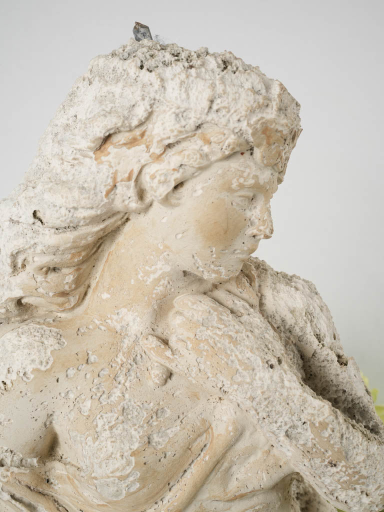 1920s weathered sculpture of a draped lady 26½" – Chez Pluie