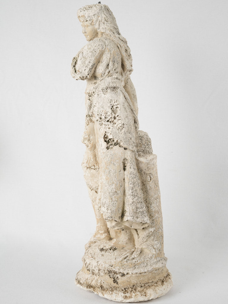 1920s weathered sculpture of a draped lady 26½" – Chez Pluie
