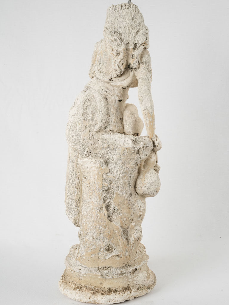 1920s weathered sculpture of a draped lady 26½" – Chez Pluie