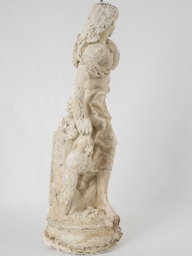 1920s weathered sculpture of a draped lady 26½" – Chez Pluie