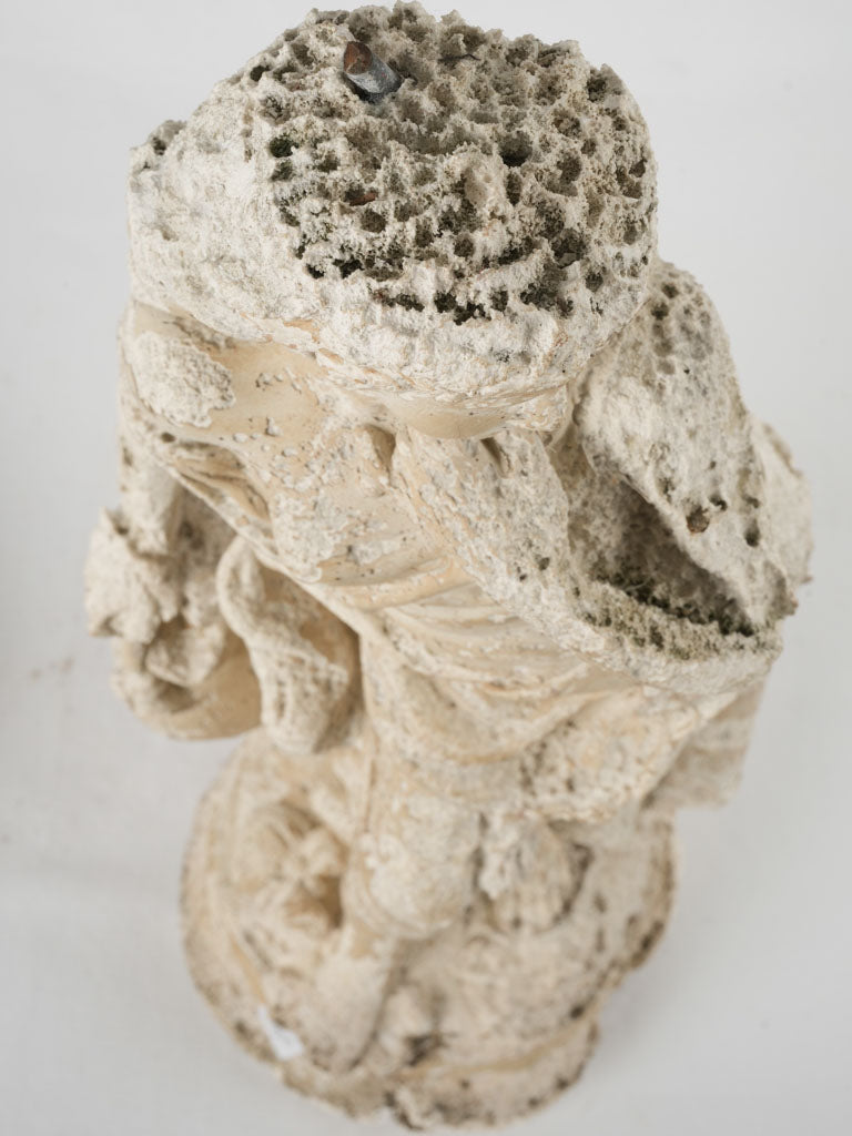 1920s weathered sculpture of a draped lady 26½" – Chez Pluie