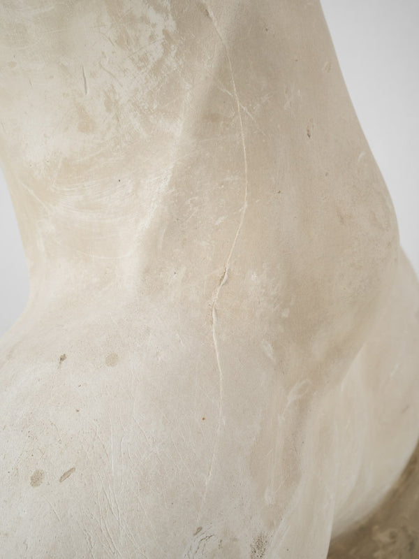1950s large French plaster foot sculpture 20¾" x 13¾"