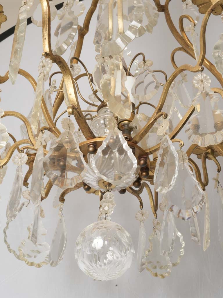 Antique French crystal chandelier 37¾" x 22½" – Chez Pluie