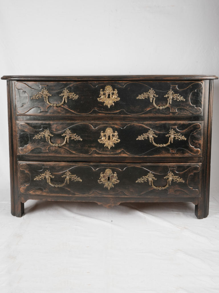 Louis XIV 3-drawer commode w/ black patina – Chez Pluie