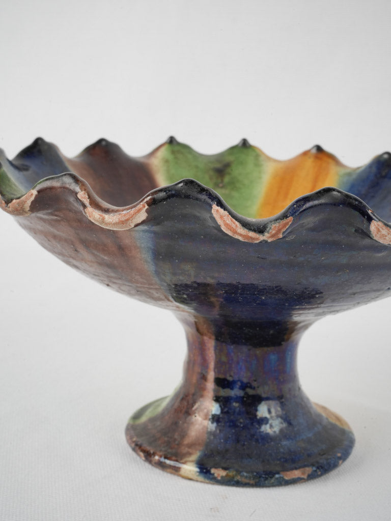 Antique French colorful footed fruit bowl 5" – Chez Pluie