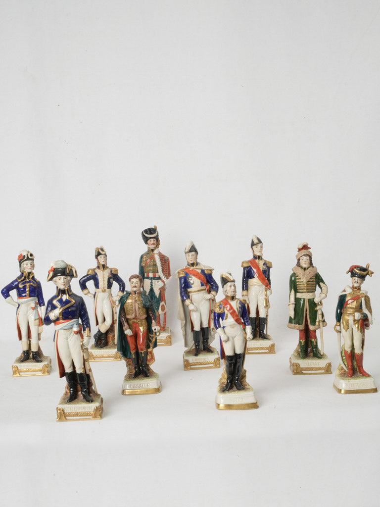 Rare collection of 10 porcelain Napoleonic military figurines – Chez Pluie