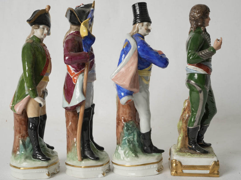 Rare Mid-Century collection of 4 French military figurines - porcelain ...