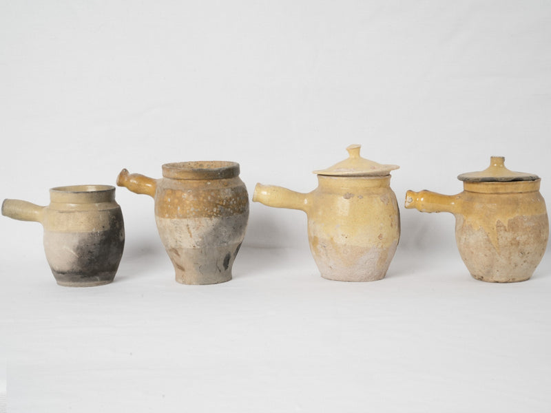 Set of 4 Antique French cooking pots 6¼" – Chez Pluie