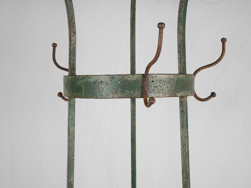 Large French antique wrought iron coat rack w/ green patina 80" – Chez ...