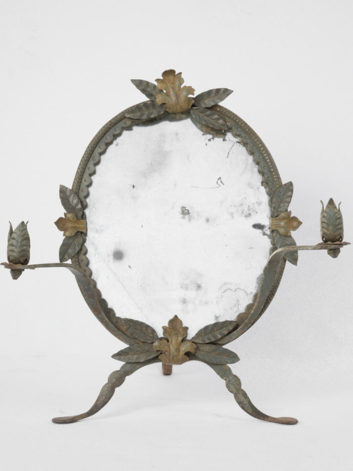 RESERVED BP Wrought iron vanity mirror w/ candles
