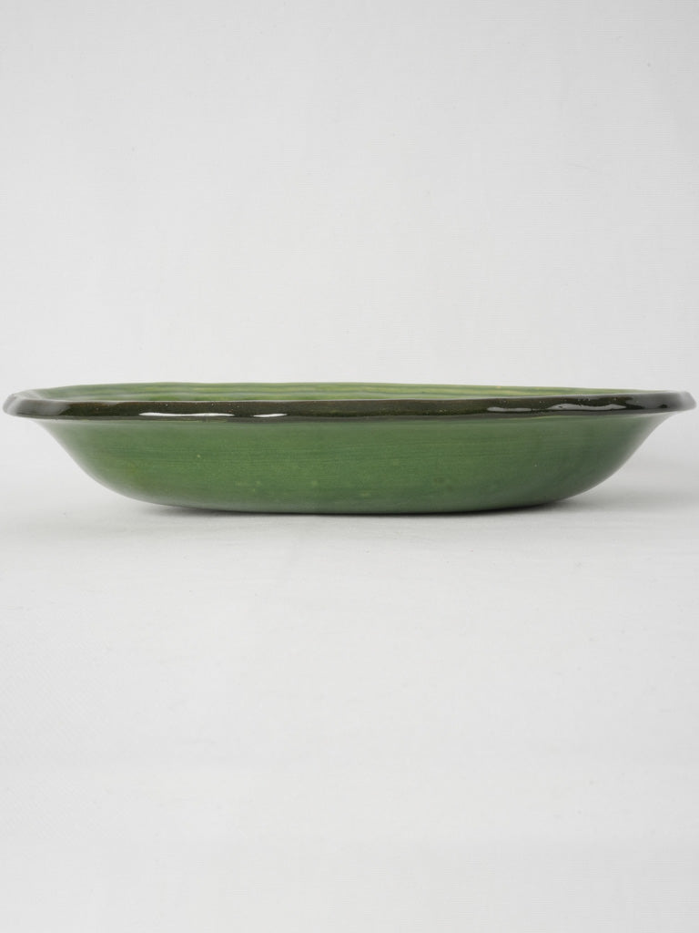 Antique French serving platter w/ green glaze 14¼" – Chez Pluie