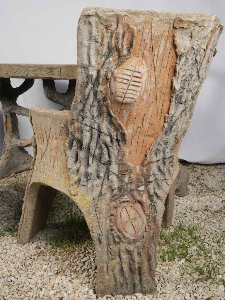 Antique faux bois outdoor setting - table & 3 chairs – Chez Pluie