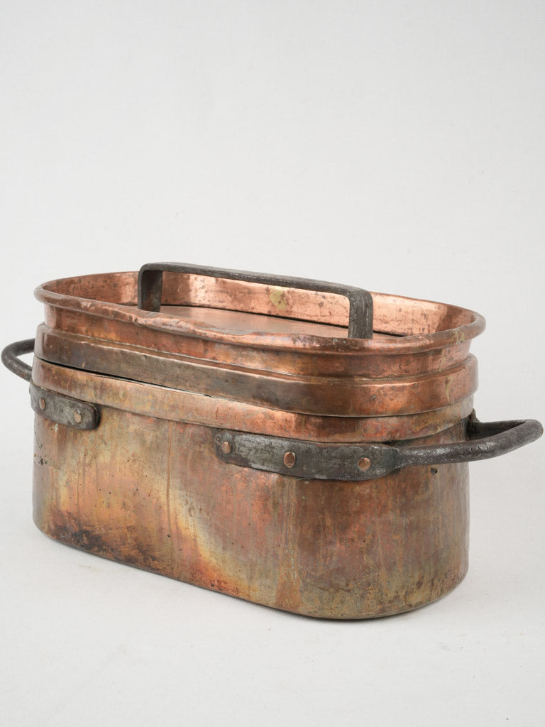 Antique copper daubiere 16¼"x 9" – Chez Pluie