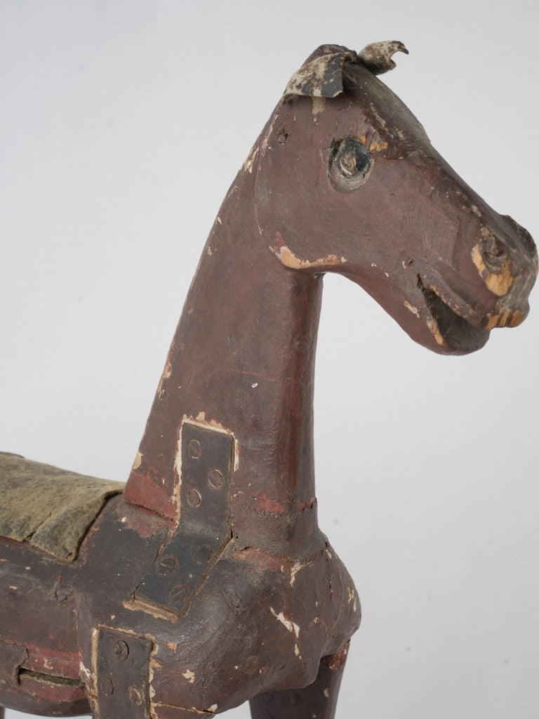 Antique French wooden horse - pull toy – Chez Pluie