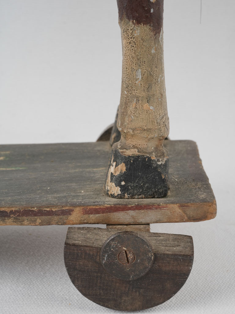 Antique French wooden horse - pull toy – Chez Pluie
