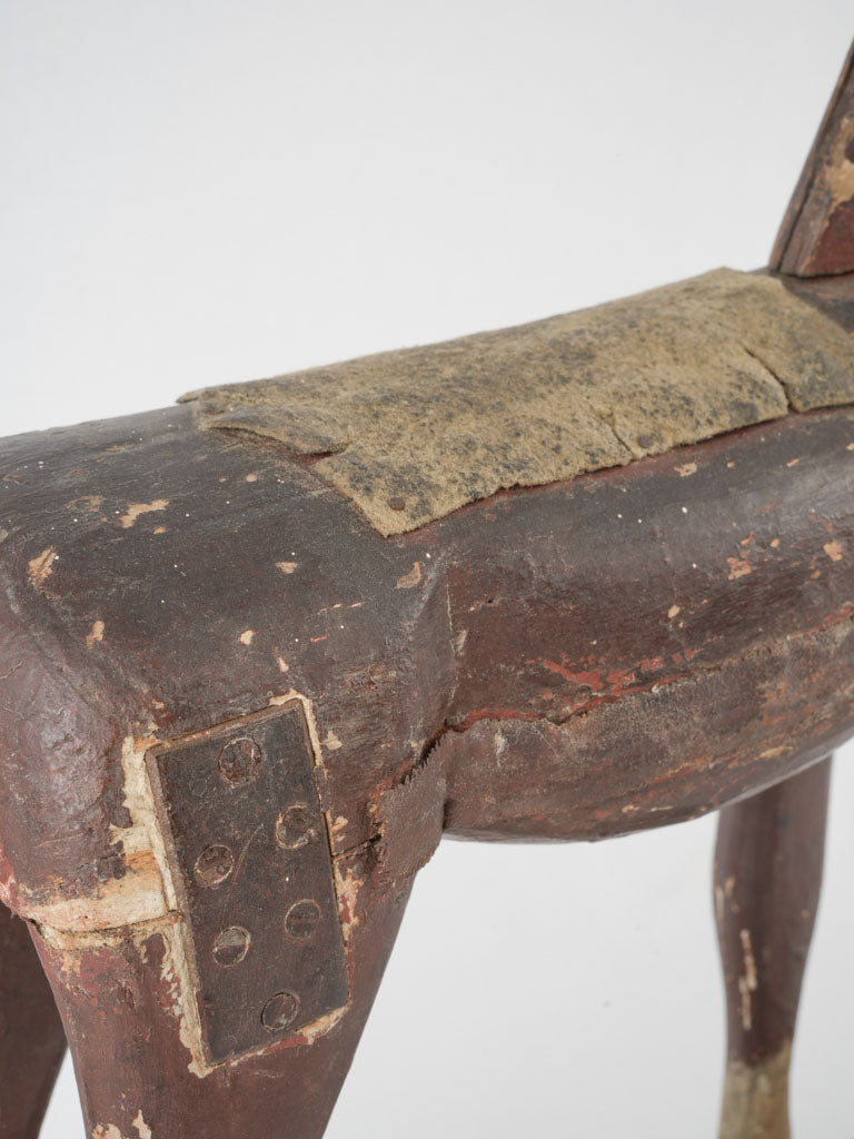 Antique French wooden horse - pull toy – Chez Pluie