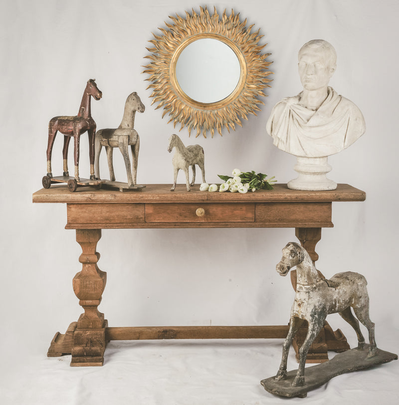 Antique French wooden horse - pull toy – Chez Pluie