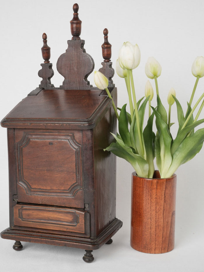 Antique French Salt Box, Walnut, Late 18th Century 19¾"