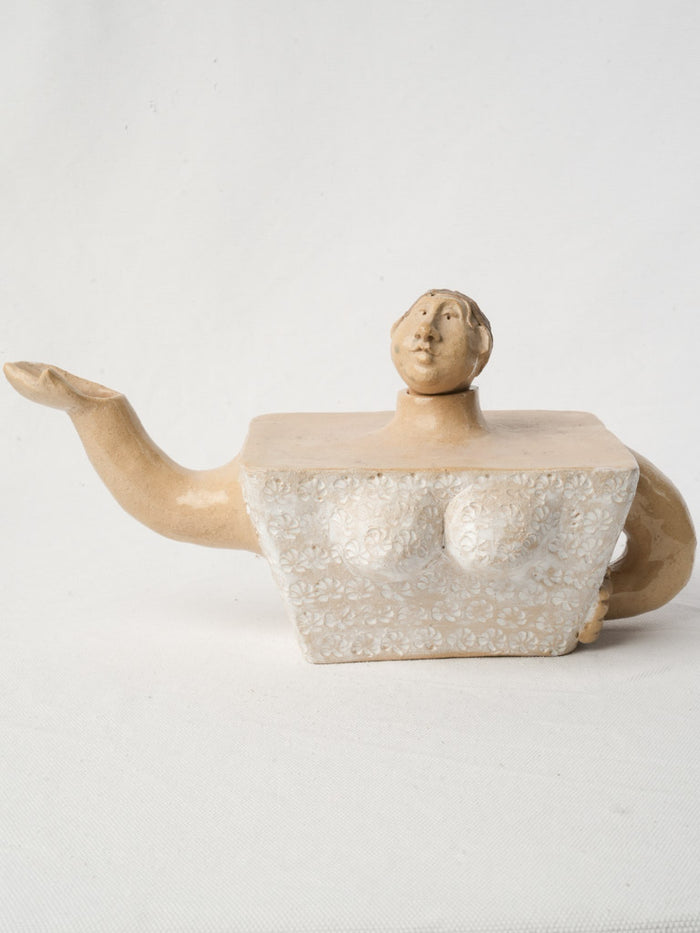Whimsical Anthropomorphic Stoneware Teapot by Julie Desert Armanville