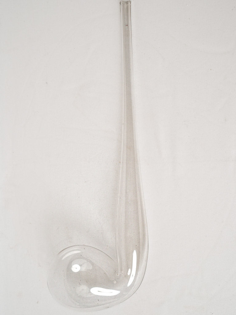 Vintage French chemistry glass retort 22½"
