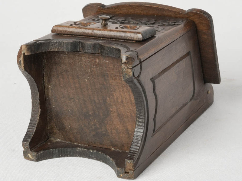 Small Antique French Salt Box w/ Carved Flowers 13½" – Chez Pluie