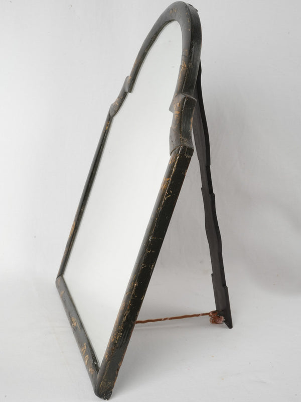 Antique mirror on stand w/ Japanese décor 23¼"x19"