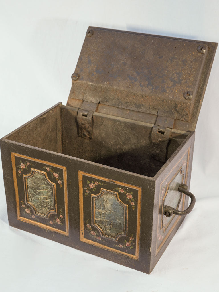 18th-century French painted iron safe box w/ key – Chez Pluie