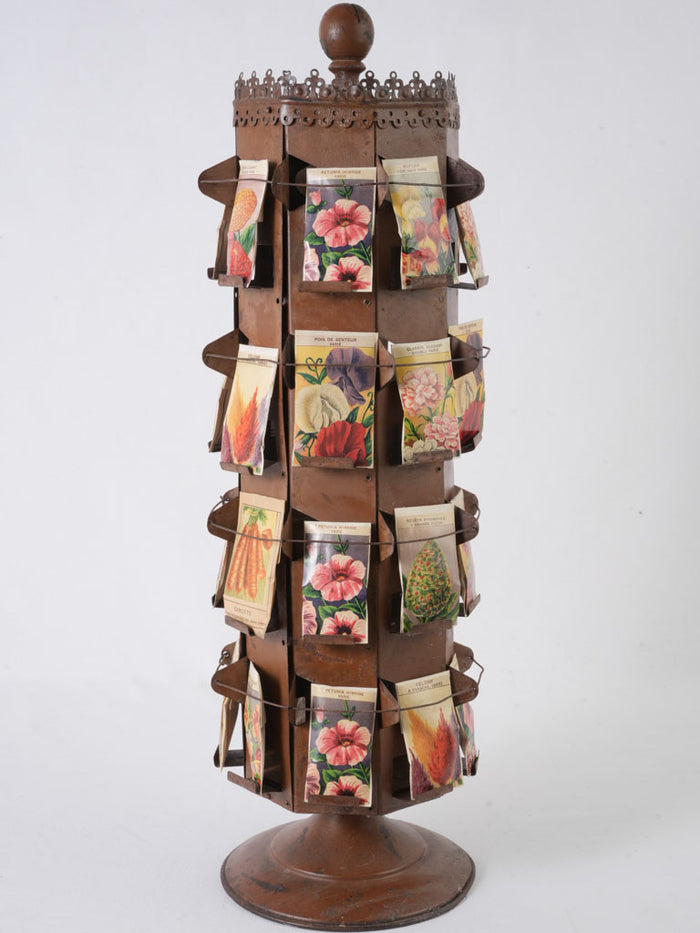 19th-century rotating display rack for Napoleon postcards 27¼"