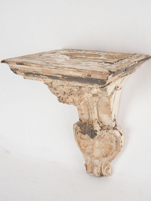 Sculpted wooden wall bracket console 14¼"