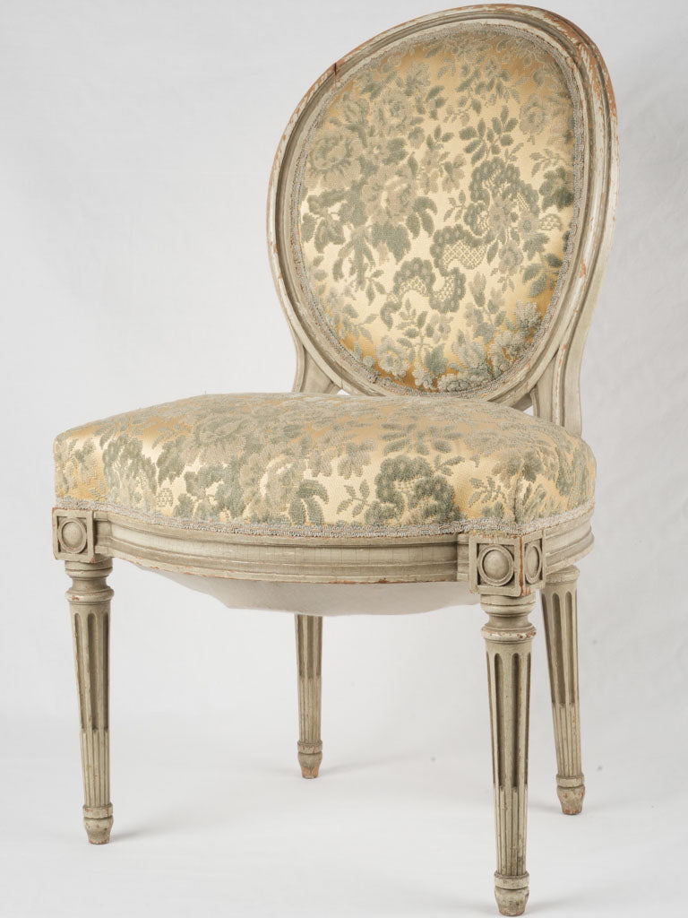 Pair of Louis XVI-style antique French medallion chairs – Chez Pluie