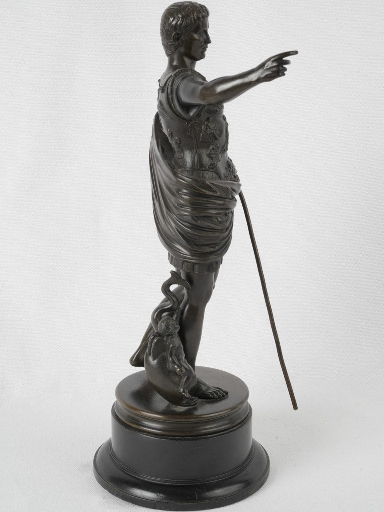Antique cast bronze table statue of Cesar Augustus 16½" – Chez Pluie