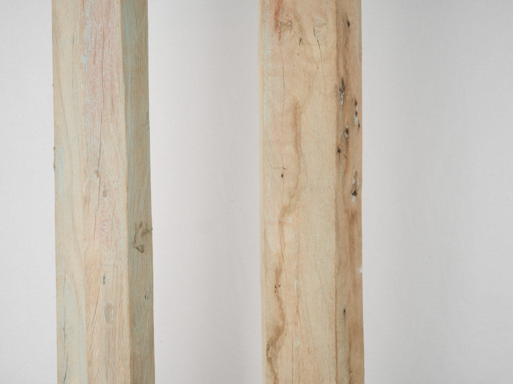 19th-century large pair of French painted oak columns 85¾" – Chez Pluie