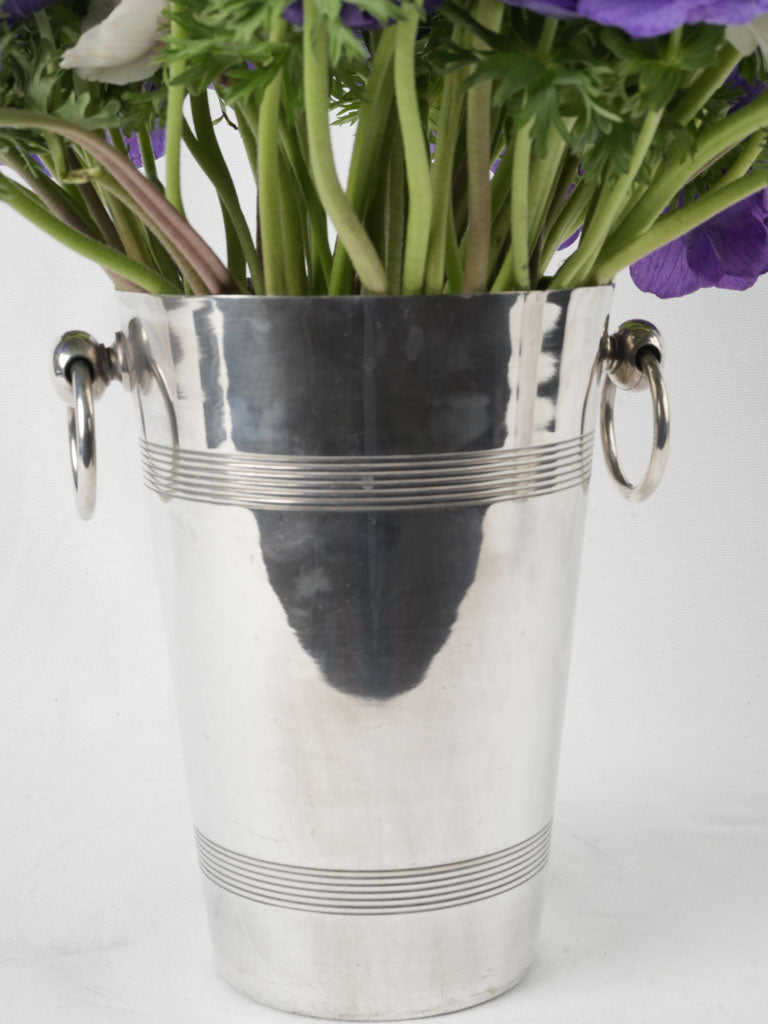 Set of 3 19th-century French tall silver plate Champagne buckets 10¼ ...