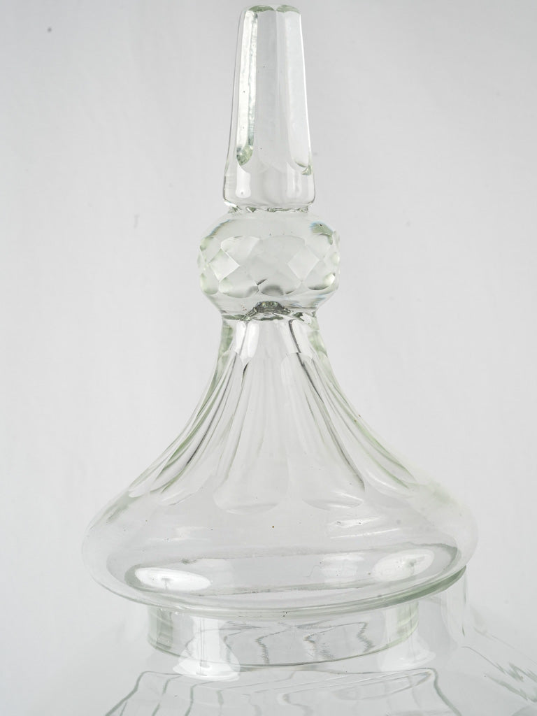 Extra-large English 19th-century cut glass lidded candy jar w/ lid 30 ...